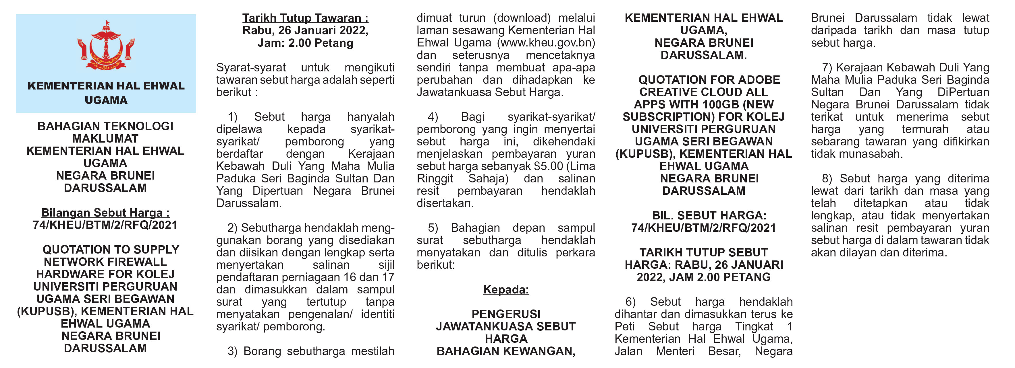 Iklan-Iklan - IKLAN TAWARAN DALAM KHEU