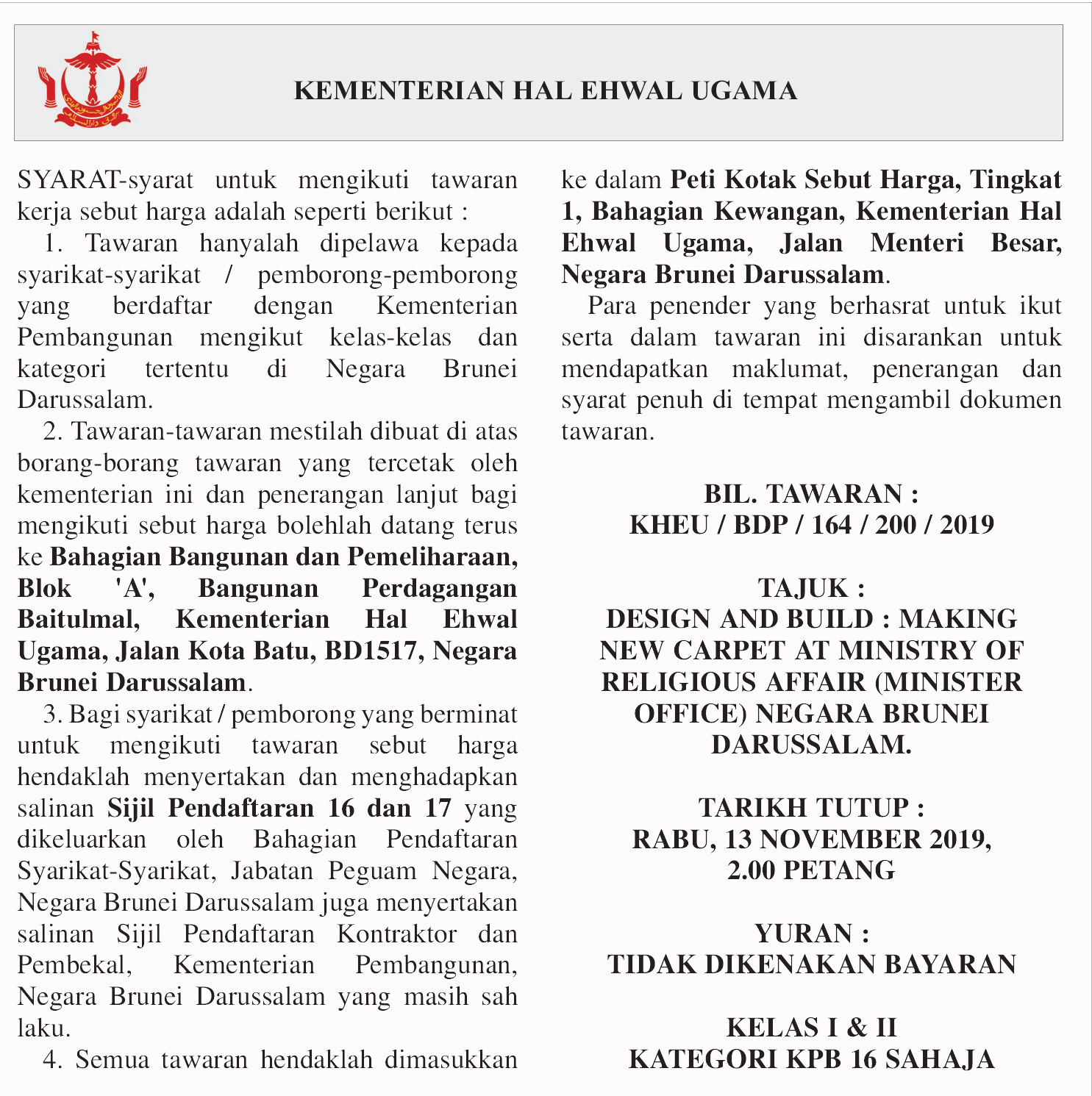 Iklan-Iklan - IKLAN TAWARAN DALAM KHEU