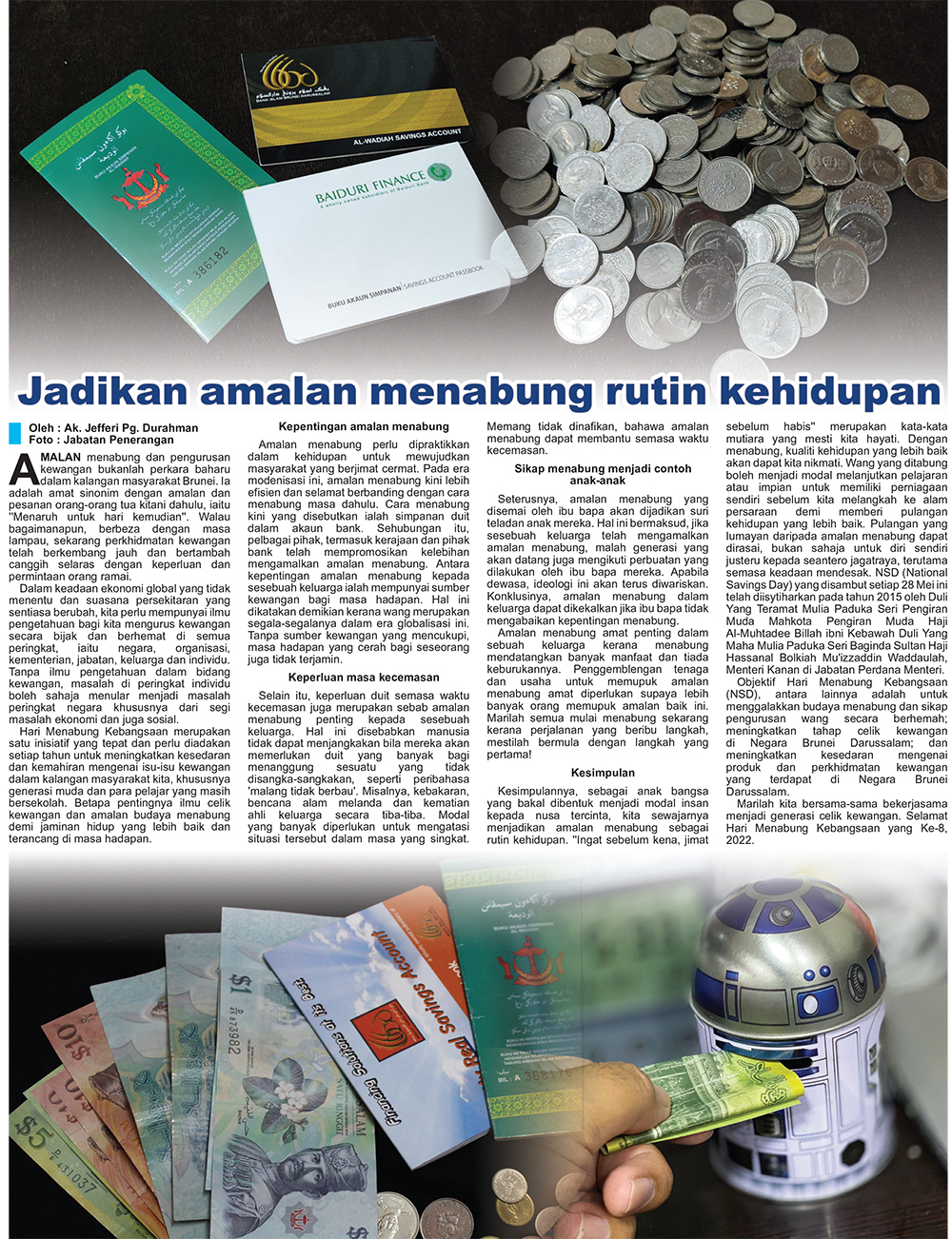 Rencana - Jadikan amalan menabung rutin kehidupan