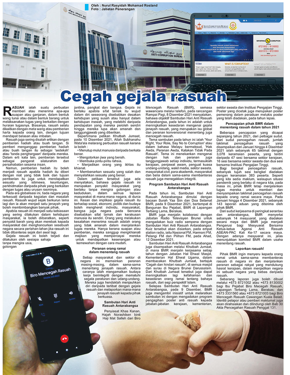 Rencana - Cegah gejala rasuah