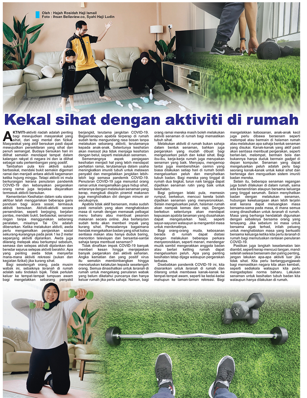 Rencana - Kekal sihat dengan aktiviti di rumah