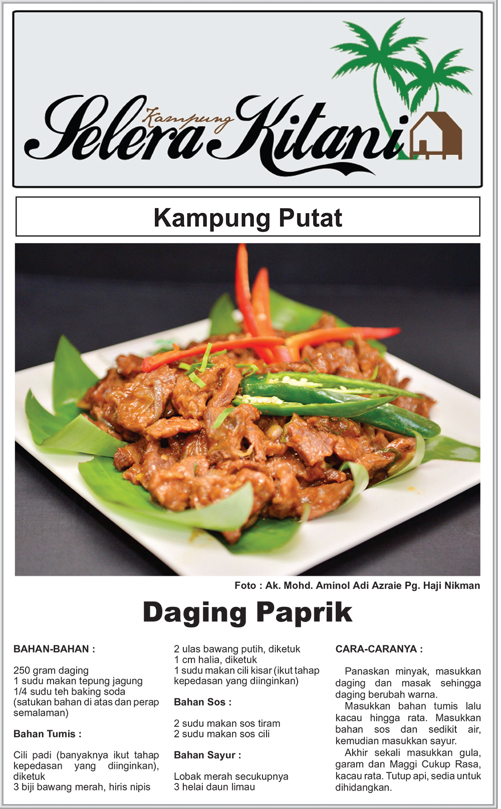 Selera Kampung Kitani - Daging Paprik
