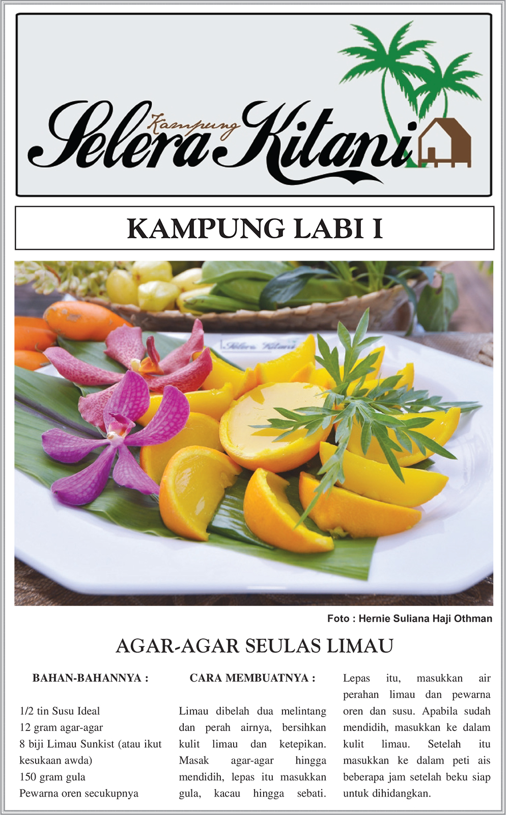 Selera Kampung Kitani - AGAR-AGAR SEULAS LIMAU